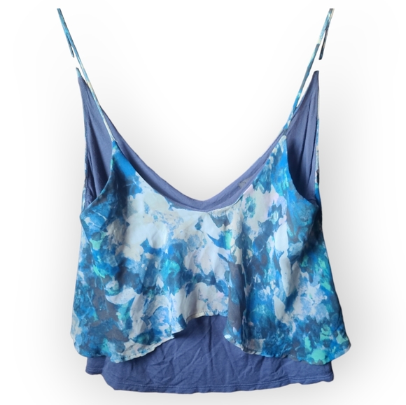 Sparkle & Fade | Tops | Sparkle Fade Sheer Flower Flowy Tank Crop Top ...
